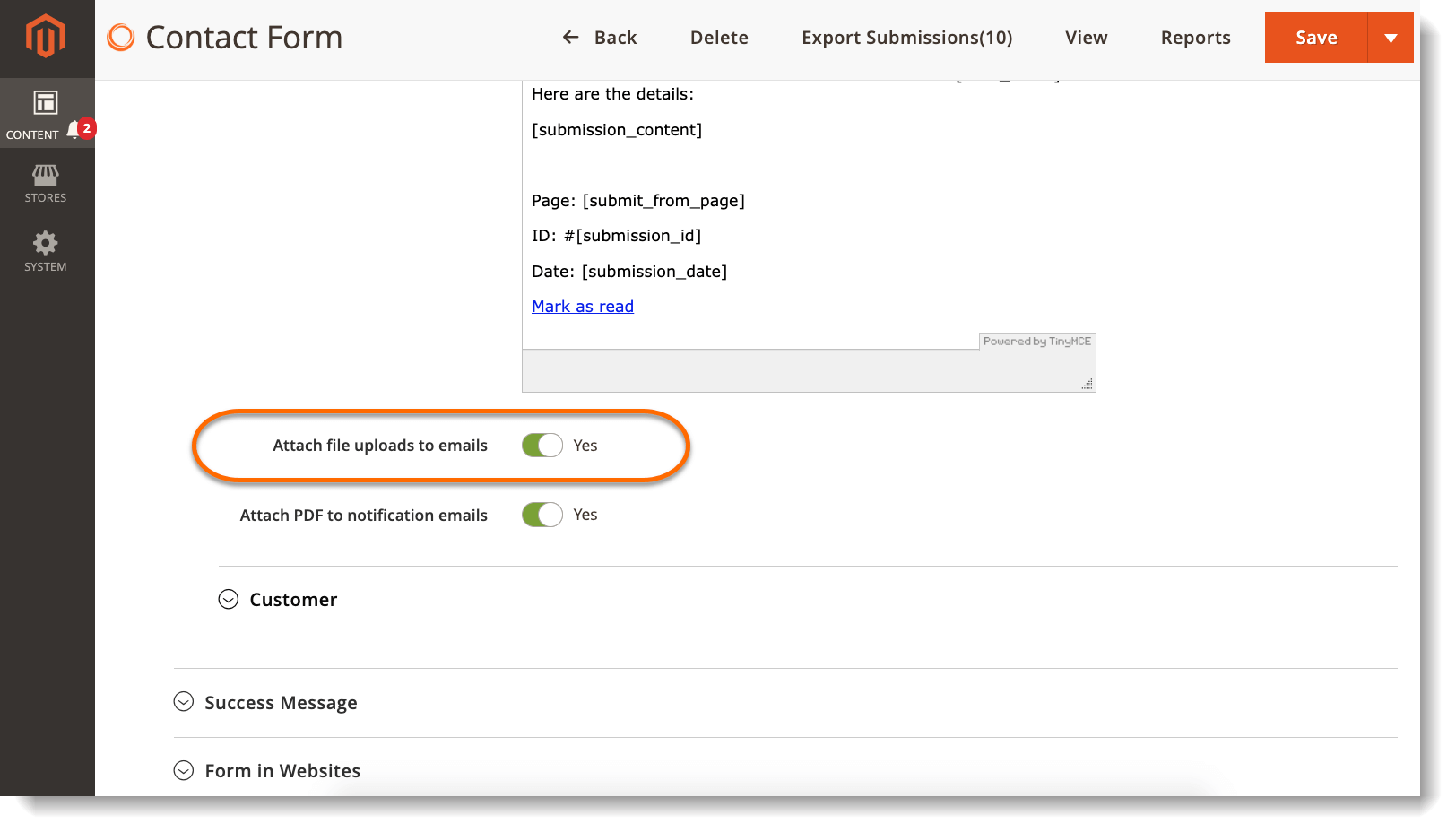 Fully Customizable Email Notifications Magento 2 Blue Form Builder