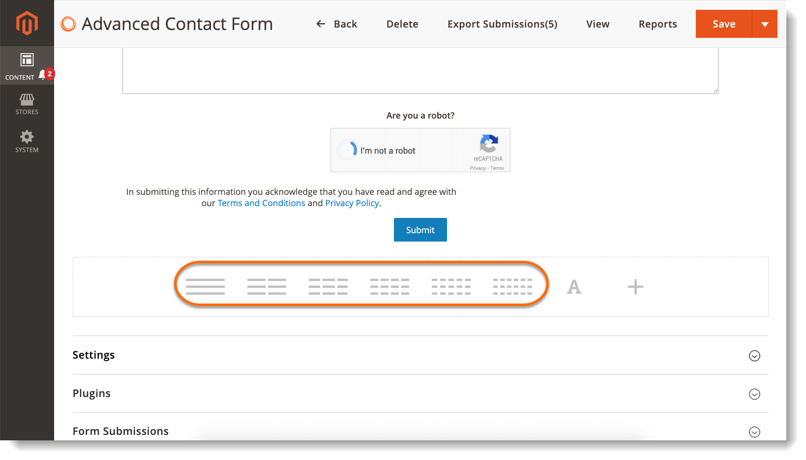 Layouts And Styles Blue Form Builder Magento 2 Form Builder