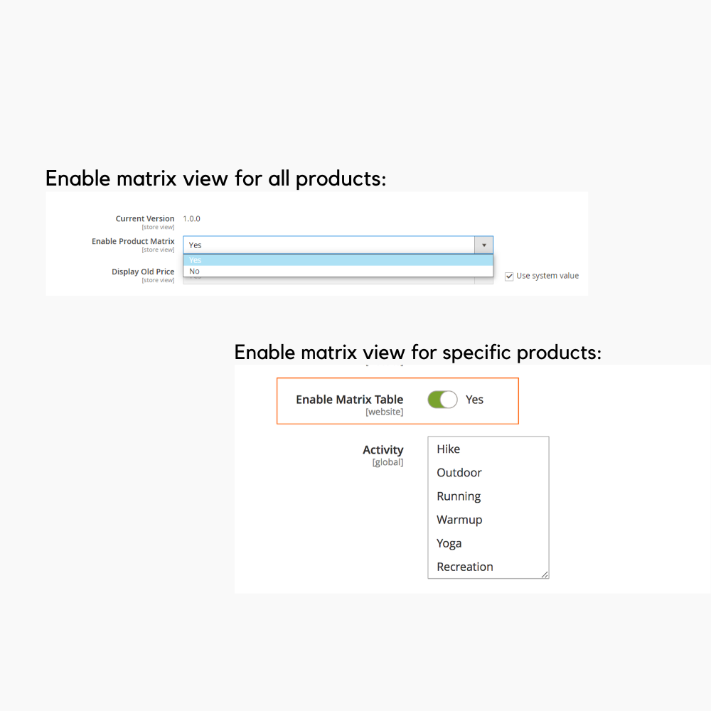 Magento2 Configurable Product Matrix Extension Magezon