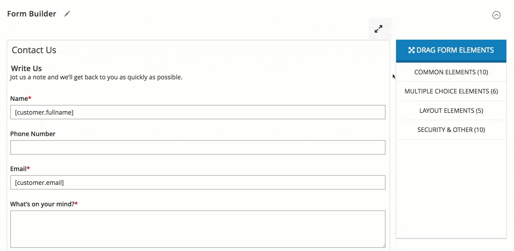 Layouts And Styles Blue Form Builder Magento 2 Form Builder