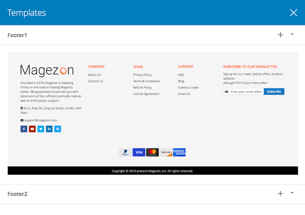 Magento 2 Header And Footer Builder